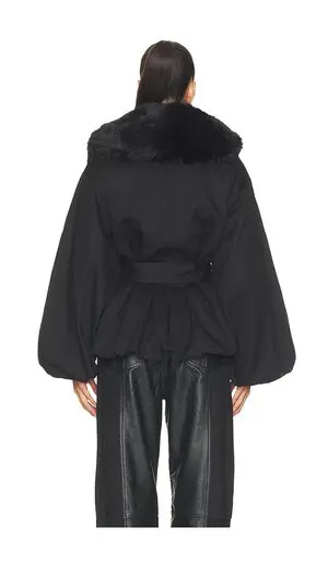 ROTATE BY BIRGER CHRISTENSEN Faux Fur Collar Jacket