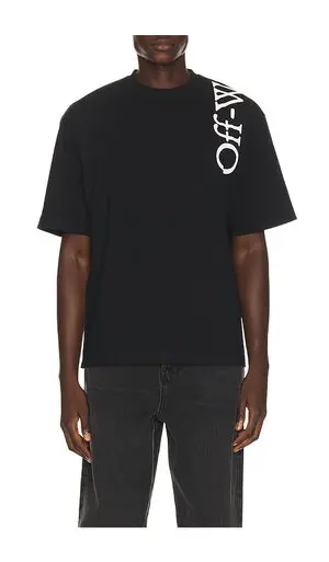 Off-White Vertical Bookish Skate Short Sleeve Tee - Black