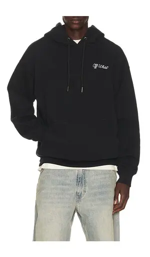 Off-White Script Logo Skate Hoodie - Black