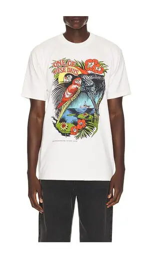 ONE OF THESE DAYS X X Fwrd Miami Design 01 Tee In White - Bone