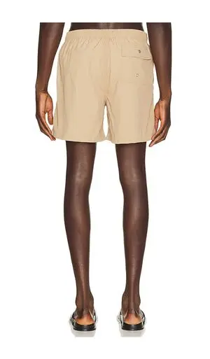 BATHER Solid Classic Swim Trunk In Brown