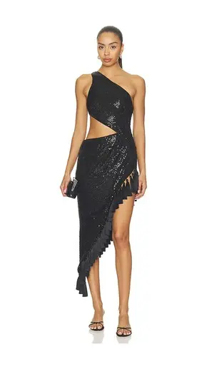 LOVERS AND FRIENDS Cordelia Beaded Gown - Black