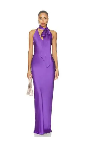 Amanda Uprichard Nikolina Gown In Purple - Geranium