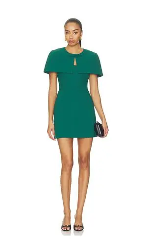 Amanda Uprichard Elyna Capelet Dress In Green - Rainforest