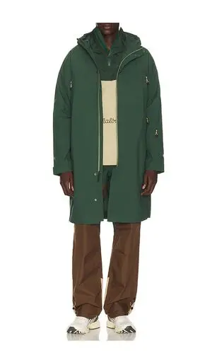 MALBON Gore-tex Overcast Trench Coat In Green - Moss