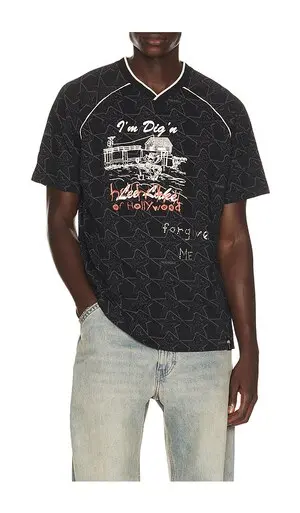 Palm Angels Starry Palm Allover Tee - Black