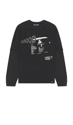 Palm Angels Neon Blvd Double Layer Long Sleeve In Black