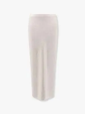 HEVO Long Viscose Blend Skirt - Grey
