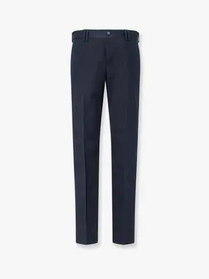 PT TORINO Michael Trousers In A Wool And Cotton Blend - Blue