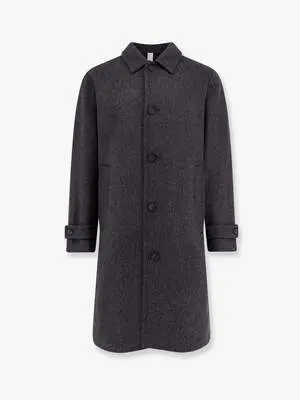 HEVO Loconia Singlebreasted Wool Blend Coat - Grey