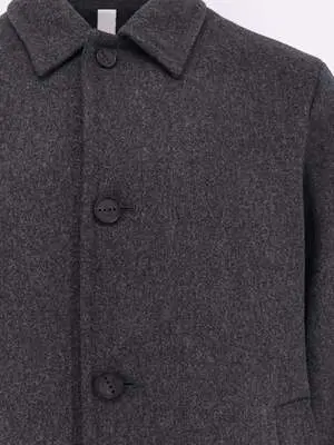 HEVO Loconia Singlebreasted Wool Blend Coat - Grey