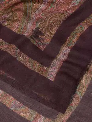 Etro Modal And Cashmere Shawl With Paisley Pattern
