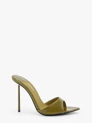 LE SILLA Bella Patent Leather Sandals - Green
