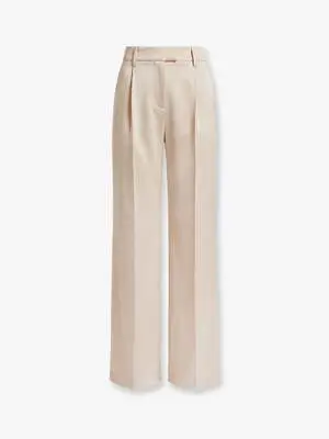 Brunello Cucinelli Silk Trousers - Beige