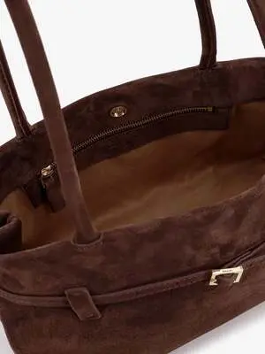 Manu Atelier Le Cambon East West Suede Shoulder Bag
