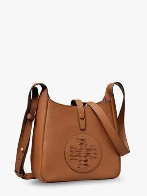 Tory Burch Miller Swing Shoulder Bag In Black Hammered Leather