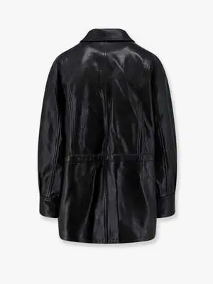 ARMA Maeve Leather Jacket With Front Button Fastening