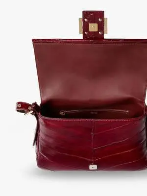 Fendi Flap 26325 Missina Leather Shoulder Bag