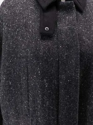 HEVO Casteldelmonte Wool Blend Coat - Black