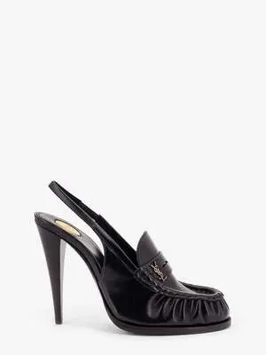 Saint Laurent Le Loafer 110 Pumps With Metal Cassandre Logo