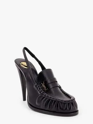 Saint Laurent Le Loafer 110 Pumps With Metal Cassandre Logo