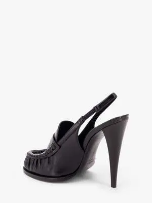 Saint Laurent Le Loafer 110 Pumps With Metal Cassandre Logo