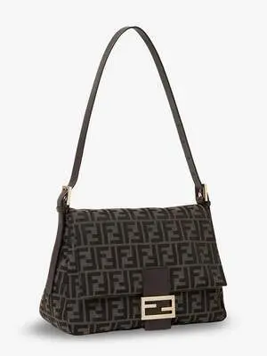 Fendi Flap 26325 Ff Zucca Jacquard Shoulder Bag - Brown