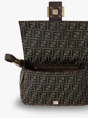 Fendi Flap 26325 Ff Zucca Jacquard Shoulder Bag - Brown