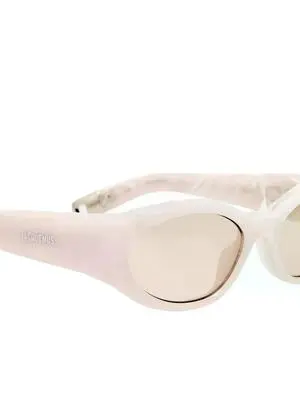 Jacquemus Ovalo Oval-frame Sunglasses - Neutrals
