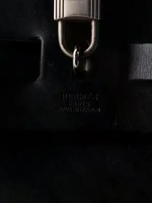 Hermès Herbag A Dos Zip Toile And Leather Backpack - Black