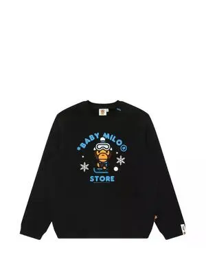 A BATHING APE Baby Milo Graphic-print Sweatshirt - Black