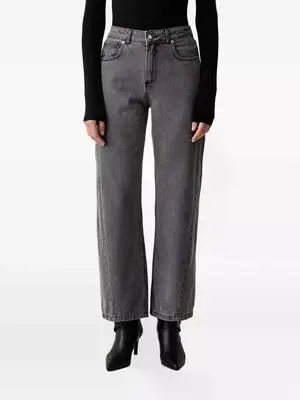 SILVIAN HEACH High-waisted Straight-leg Jeans - Grey
