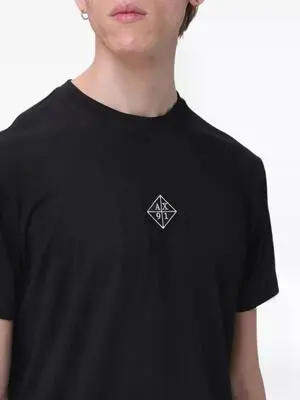 Armani Exchange Logo-embroidered Cotton T-shirt