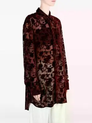 ANN DEMEULEMEESTER Elisabeth Floral-devoré Shirt