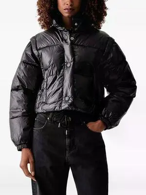 SILVIAN HEACH Quilted Detachable-sleeve Jacket - Black