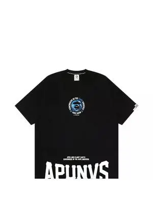 AAPE BY *A BATHING APE Moonface Logo-print T-shirt - Black