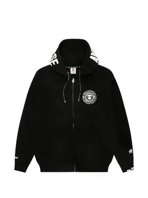 AAPE BY *A BATHING APE Moonface Logo Zip-up Hoodie - Black