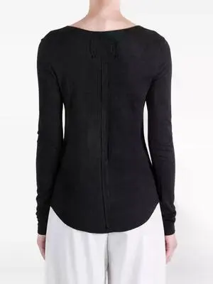 Free People Ribbed-knit Henley T-shirt