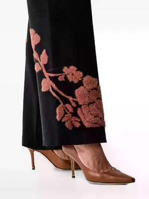 FRACOMINA Floral-intarsia Knitted Trousers