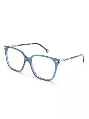 Carolina Herrera Tortoiseshell-effect Square-frame Glasses