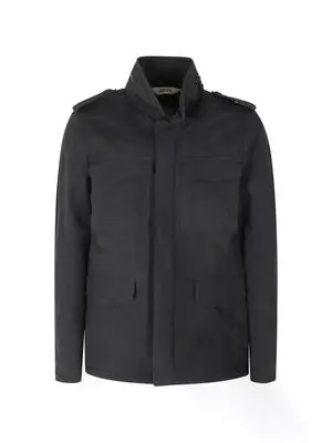 Aspesi Epaulette-detail Multi-pocket Jacket - Blue