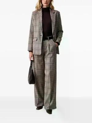 SILVIAN HEACH Check-pattern Single-breasted Blazer - Brown