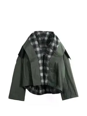 JULIE KEGELS Check-pattern Panelled Coat