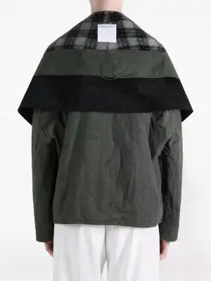 JULIE KEGELS Check-pattern Panelled Coat