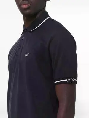 Armani Exchange Logo-embroidered Piqué Polo Shirt