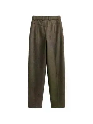 Moncler Seam-detail Wool Trousers - Brown