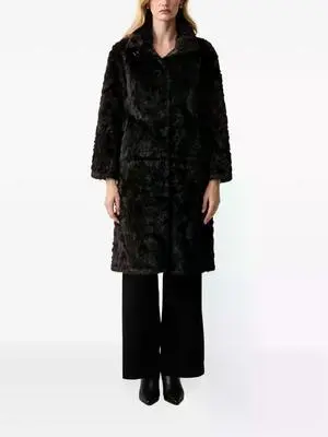 SILVIAN HEACH Buckle-collar Faux-fur Coat