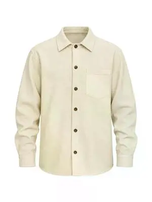 REVOLUTION Button-up Long-sleeve Shirt - Neutrals