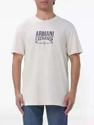 Armani Exchange Logo-print Cotton T-shirt - Neutrals