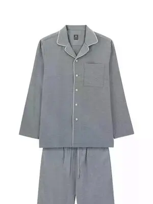 Boggi Milano Pajama In Cotton Flannel - Grey